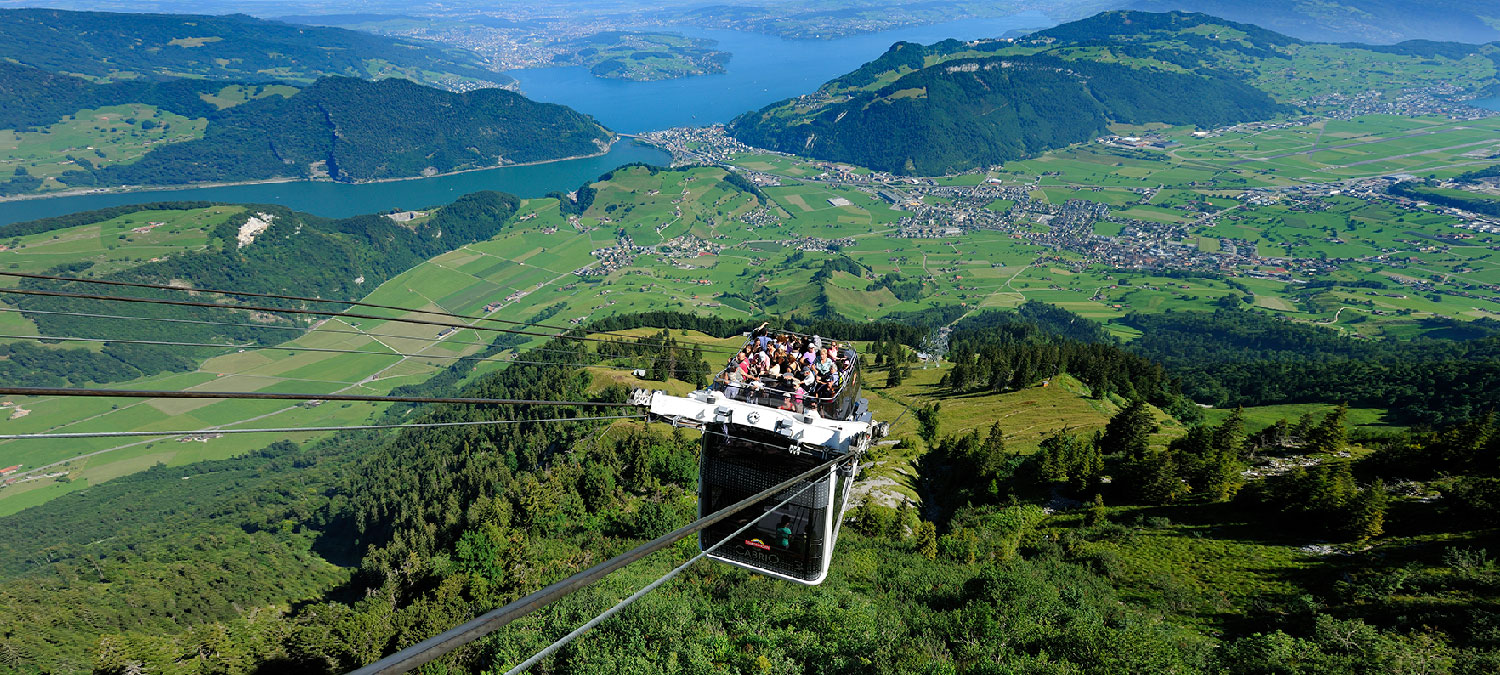 Stanserhorn - the world's first double deck open top cable car